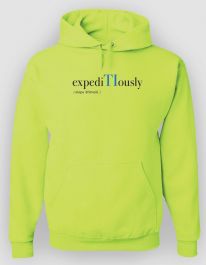 T.I. Expeditiously Neon Green Hoodie/White-Blue Print